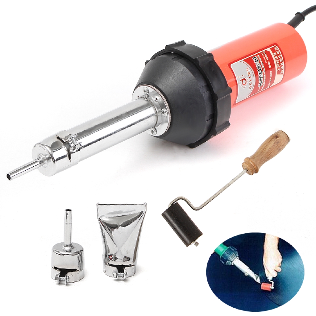 1080W Plastic Hot Air Torch Welding Welding Tool w/ Nozzle and Pressure ...
