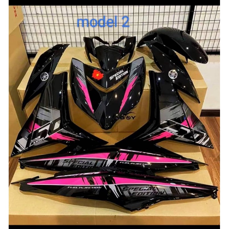 COVERSET HLD Y15ZR DAN 135LC LC 135 HITAM KILAT / V2 V3 V4 V5 V6 V7 V8 ...