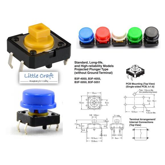 OMRON B3F-4055 Tactile Switch | Shopee Malaysia