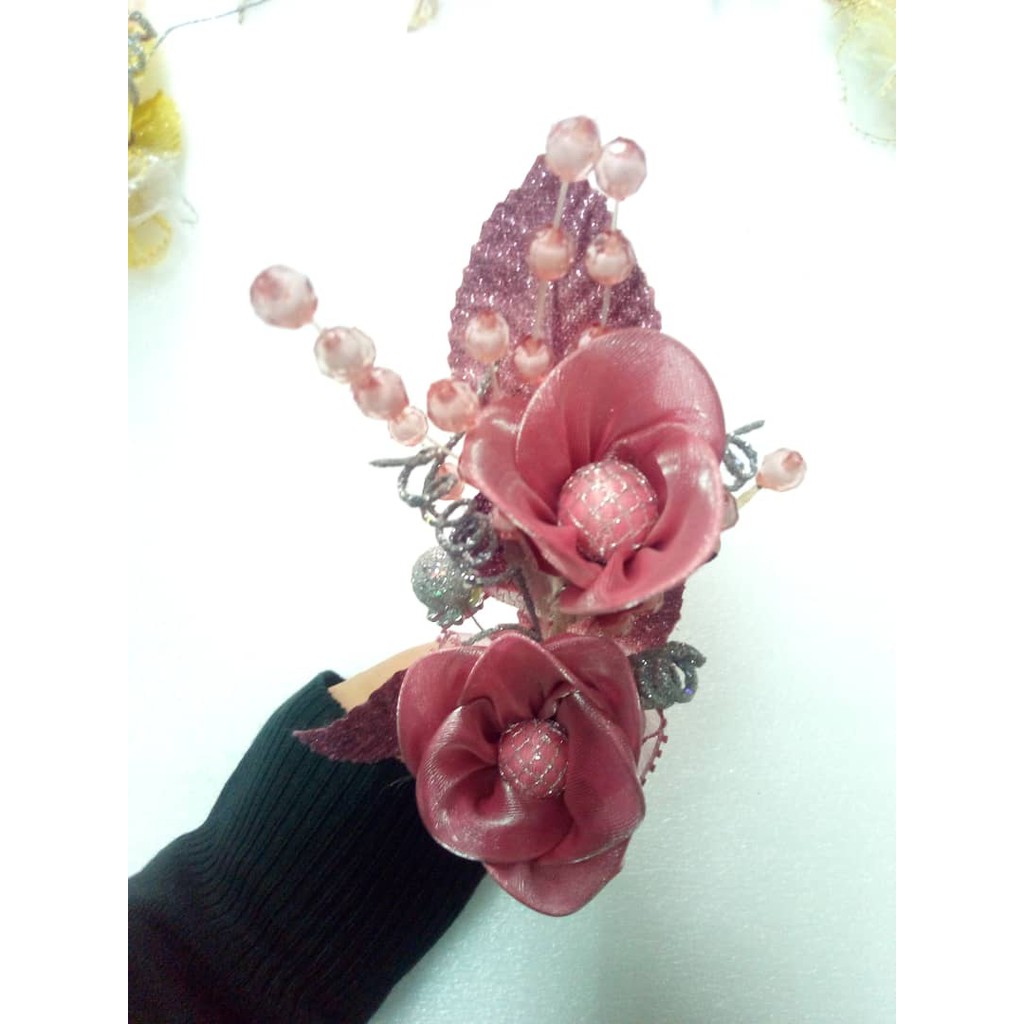 BUNGA ROZEK 2 LAYER RM6.90 ( jenis pin ) | Shopee Malaysia