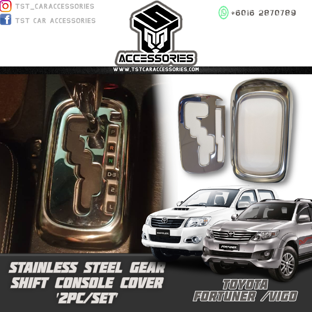 TOYOTA VIGO / FORTUNER OLD STAINLESS STEEL GEAR SHIFT CONSOLE COVER ...
