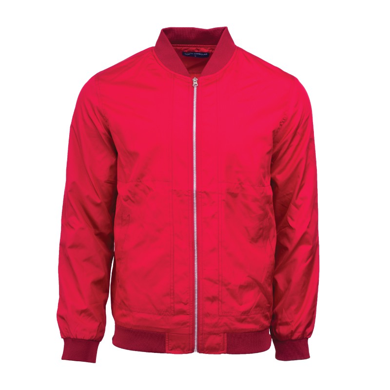 NORTH HARBOUR Unisex Bomber Jacket - Burgundy / Light Grey / Navy ...