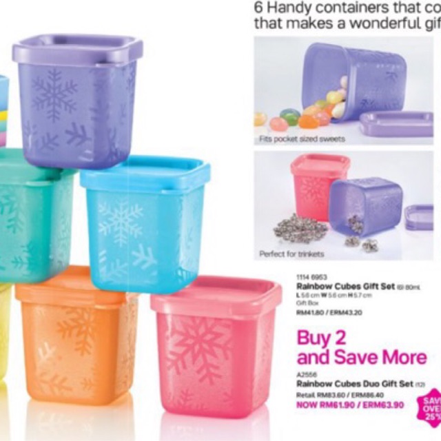 Tupperware Rainbow Cubes Gift Set | Shopee Malaysia