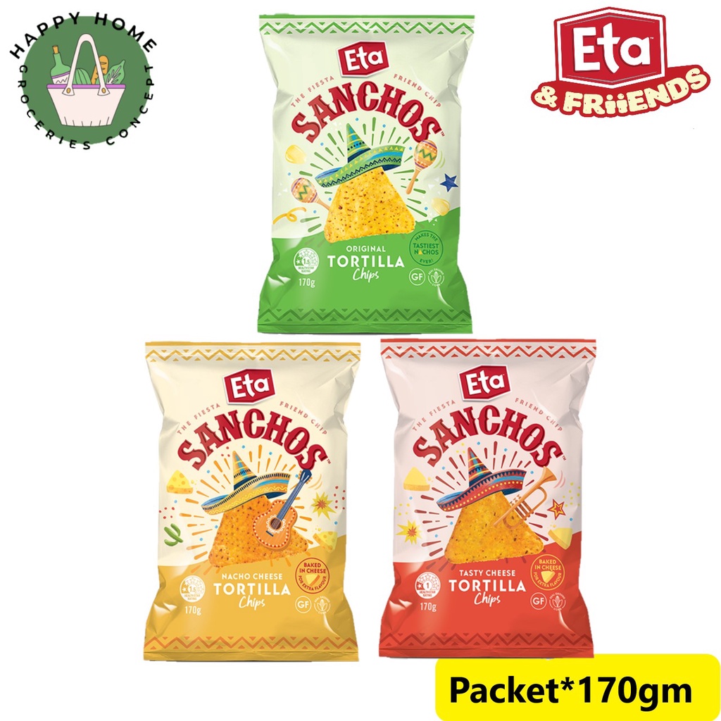ETA Tortilla Chips Original / Nacho / Tasty Cheese (Packet*170gm ...