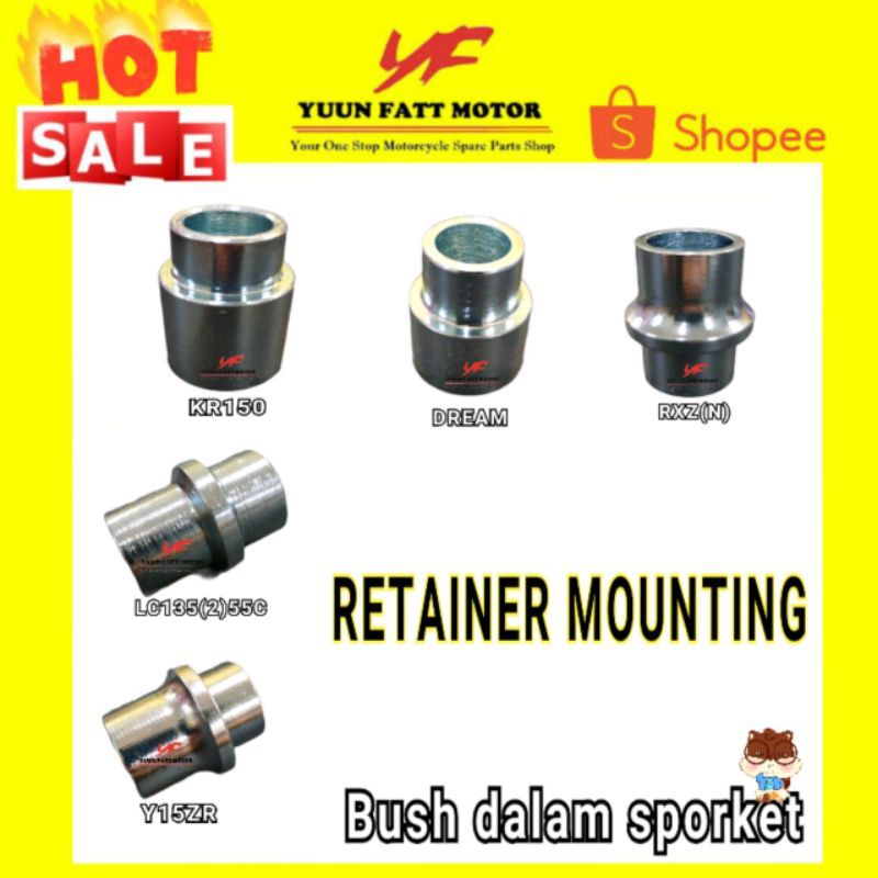 BUSH DALAM SPROCKET RETAINER MOUNTING RXZ NEW KR150 Y15ZR DREAM LC135(2 ...
