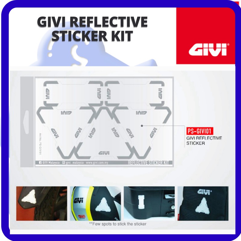 PS-GIVI01 REFLECTIVE STICKER KIT ORIGINAL GIVI STICKER GIVI PS 01 ...