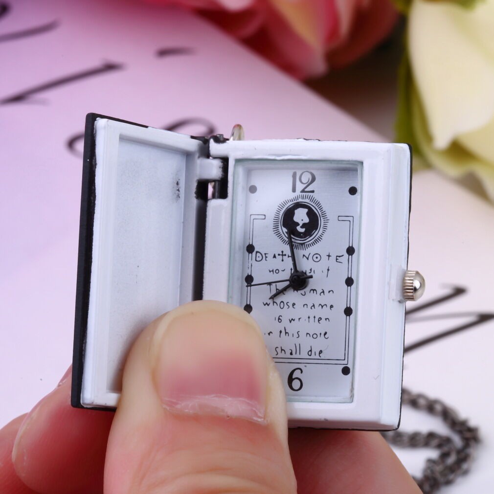 Vintage Unique Death Note Book Quartz Pocket Watch Pendant Necklace ...