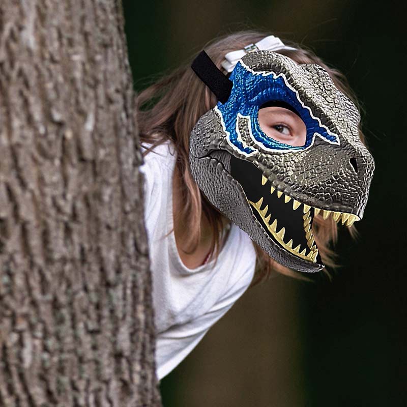Kids Dinosaur Full Face Mask Helmet Cosplay Party Props Funny Gift ...
