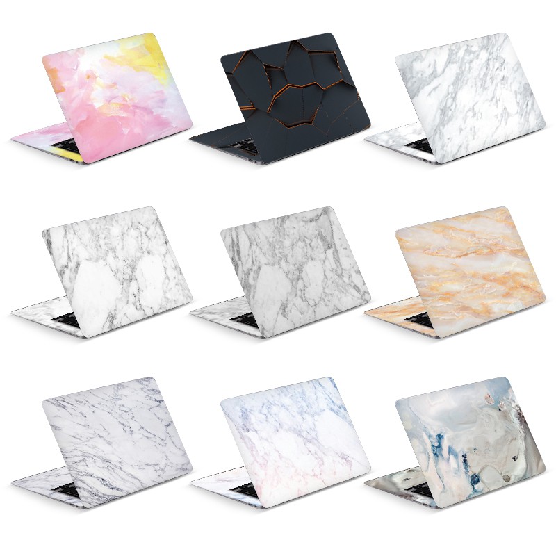 【2pcsDIY】 Marble Cover Laptop Skin Laptop Sticker Art Stickers 12/13/14 ...
