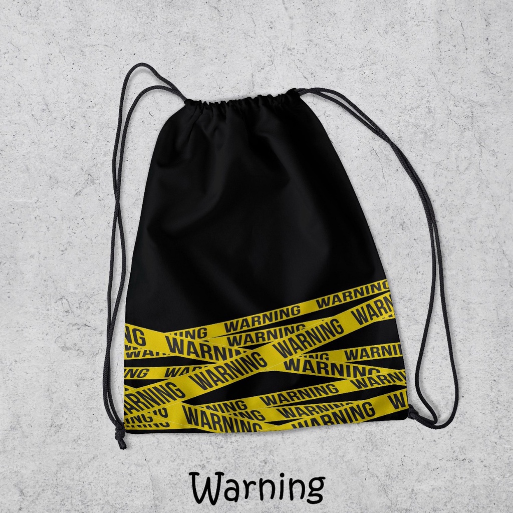 Drawstring Bag Warning String Bag Waterproof Drawstring Bag For Men And ...