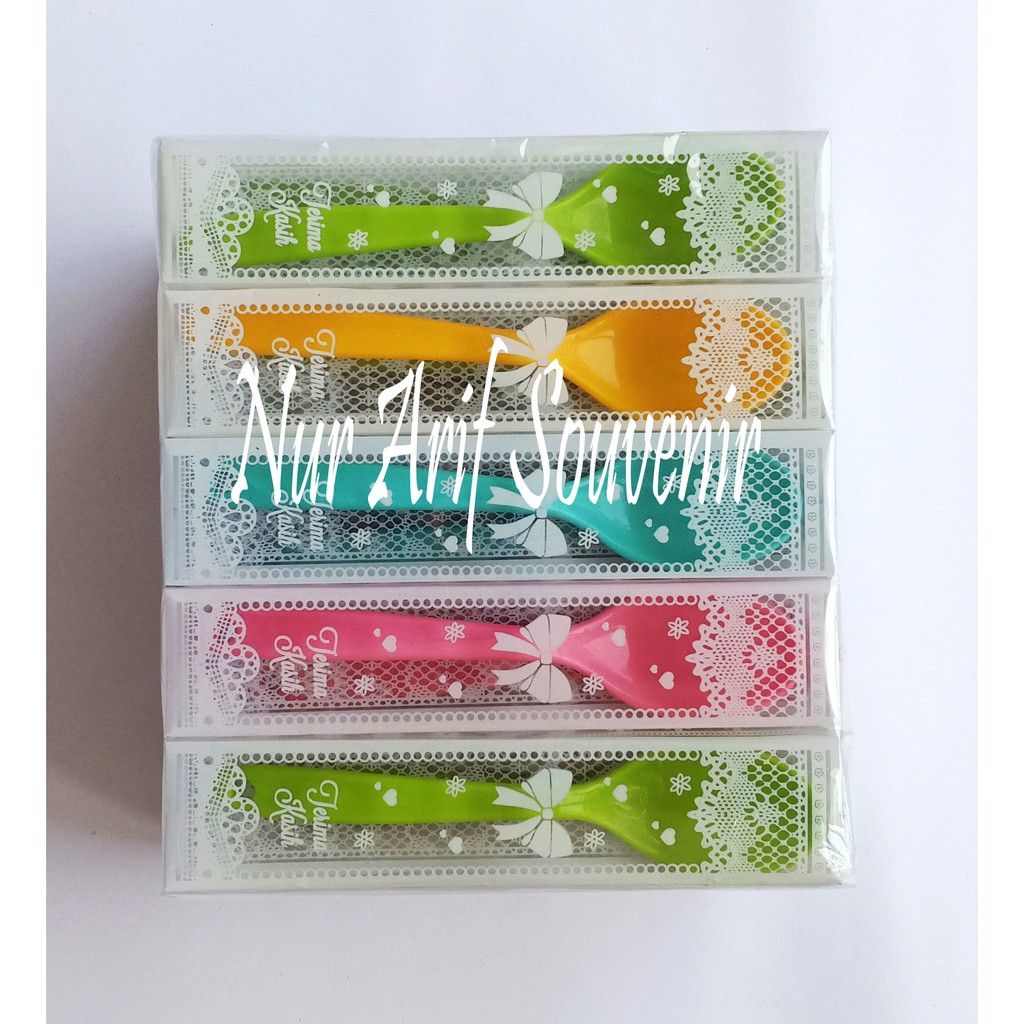 Wedding Souvenirs, Colored Melamine Tablespoon, Full Mica Motif ...