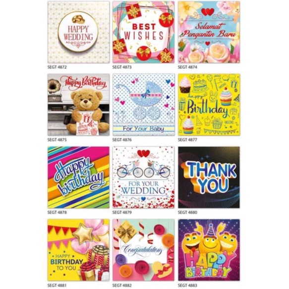 thank you/best wishes Small greeting card | Shopee Malaysia