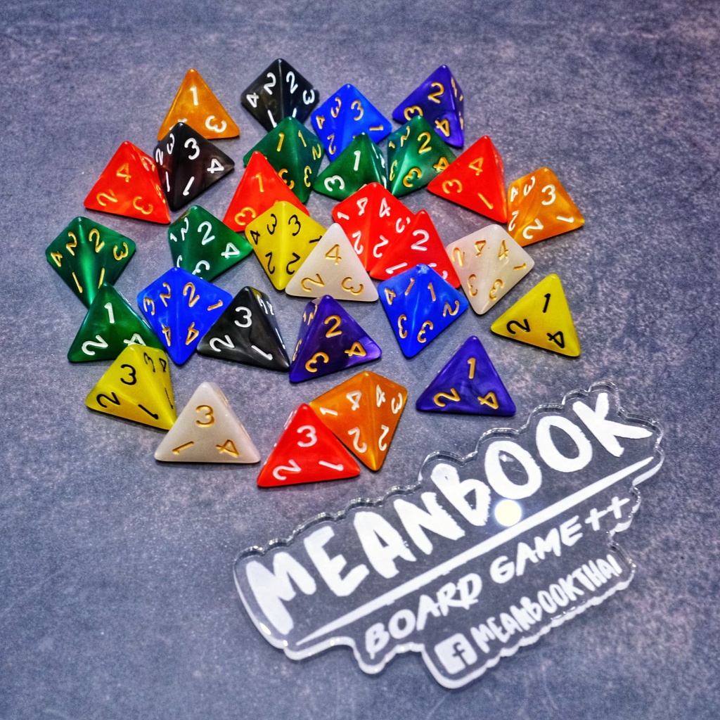 Dice 4 Sizes Face Pyramid Shape For D4 TRPG DND Games Board Design ...