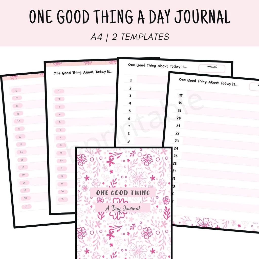 [PDF] Gratitude Journal, One Good Thing A Day Journal, One Line A Day ...