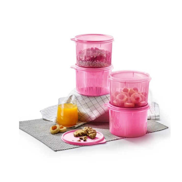 Tupperware Textured Canister / Snack N Stack (4) | Shopee Malaysia