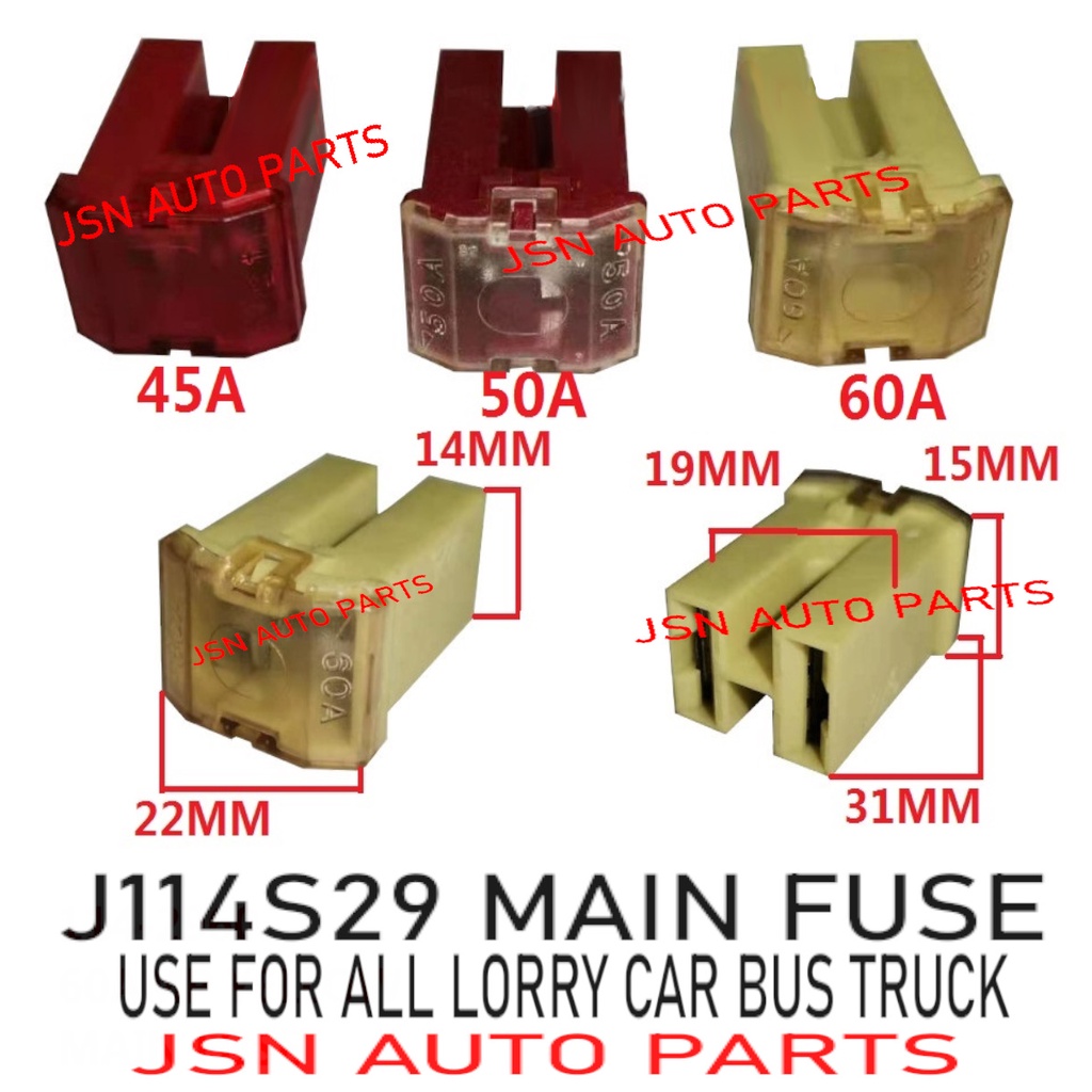 J114S29 MAIN FUSES USE FOR ALL CAR LORRY BUS TRUCK FIUS AKSESORI ...