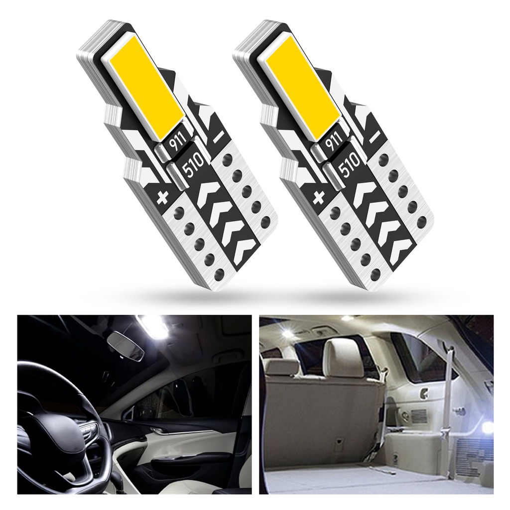 2 PCS T10 Car LED Reading Light Car Interior Bulb Marking Light Bulb ...