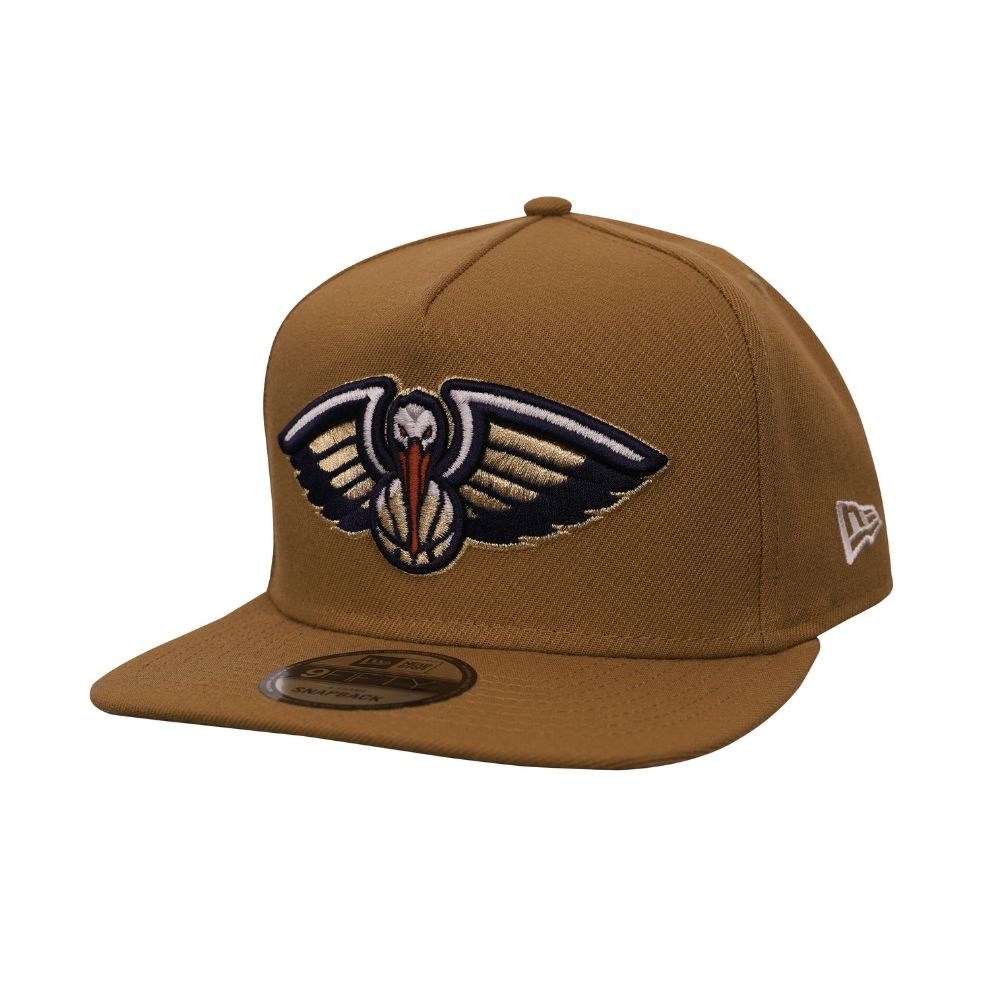 New Era 9FIFTY A-Frame New Orleans Pelicans Dark Beige Snapback Cap ...