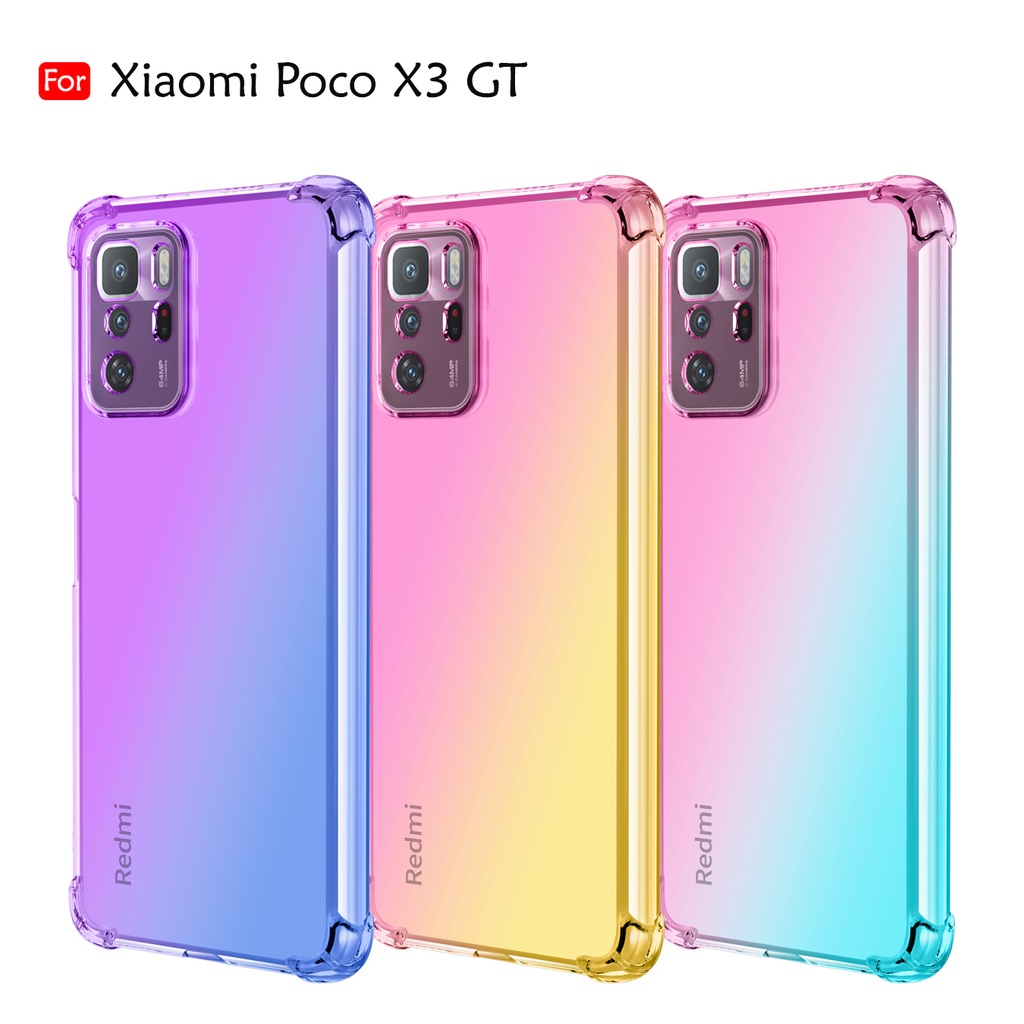 Xiaomi Poco X3 GT Case Phone Rainbow Aurora Anti-Shock TPU Silicone ...
