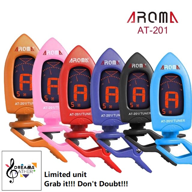 AROMA AT-201 Clip-on Mini Chromatic Tuner Guitar Tuner Violin Tuner ...