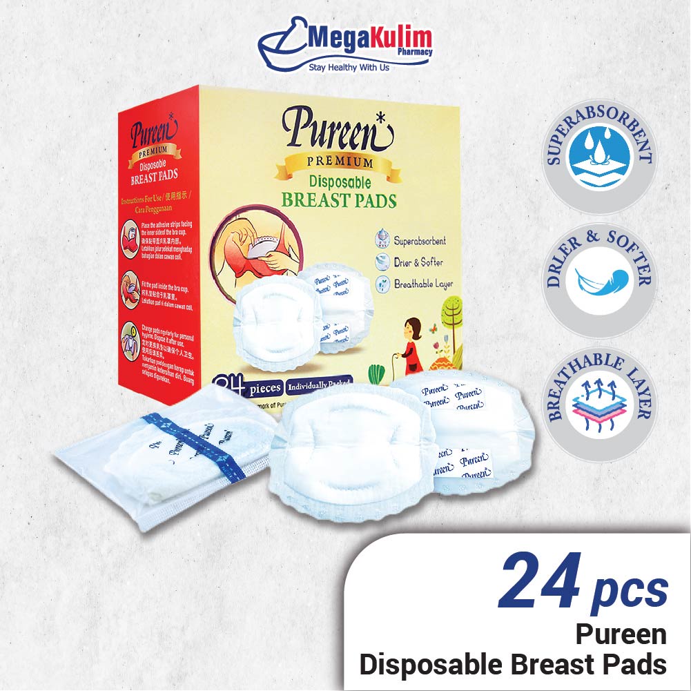 Pureen Disposable Breast Pads (12 pcs / 24 pcs) | Shopee Malaysia
