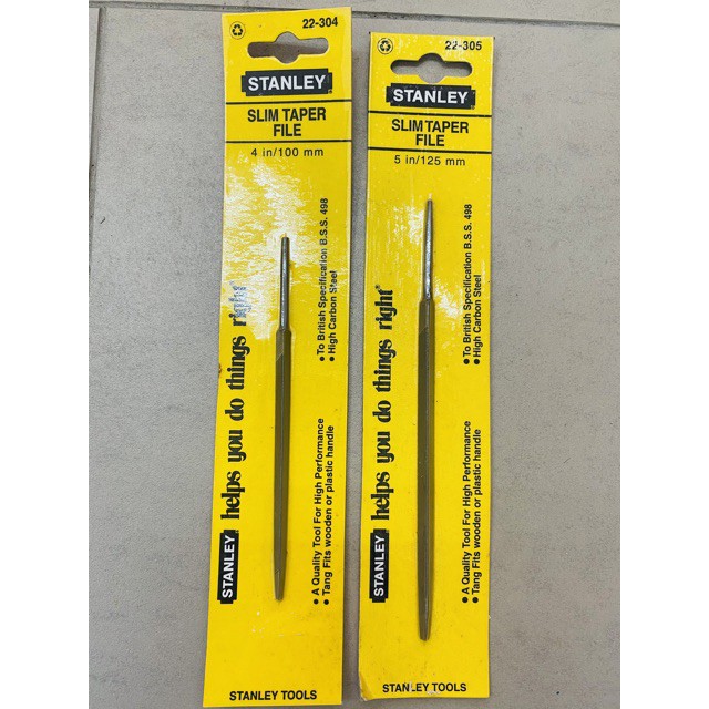 *Ready Stock* Stanley Slim Taper File 4" & 5" (22304 & 22305) | Shopee ...