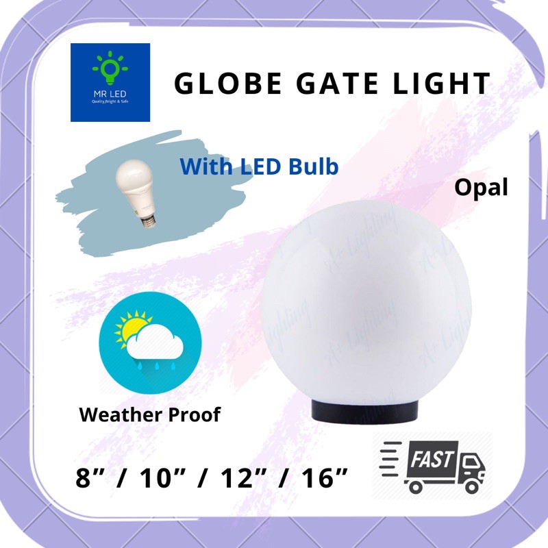 [READY STOCK] GLOBE GATE LIGHT / OUTDOOR LIGHT / PILLAR LIGHT / GATE ...
