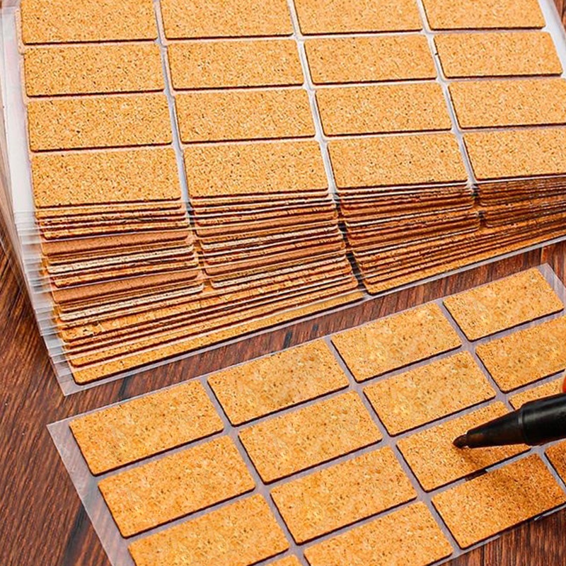 6 Sheets Waterproof Paging Cork Label Stickers Self-Sticky DIY Name ...