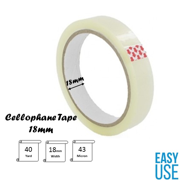 Cellophane Tape 18mm x 40 Yard | Shopee Malaysia