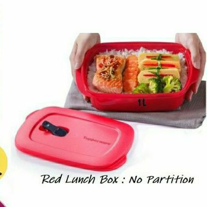Reheatable Lunch Box 1ltr Colour Red(No Partition) | Shopee Malaysia