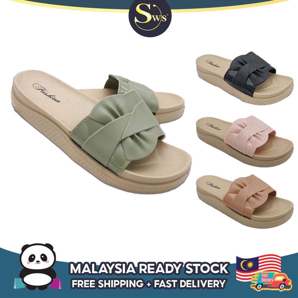 SWS Women Casual Ribbon Sandals / Sandal Wanita Ribbon / Selipar ...