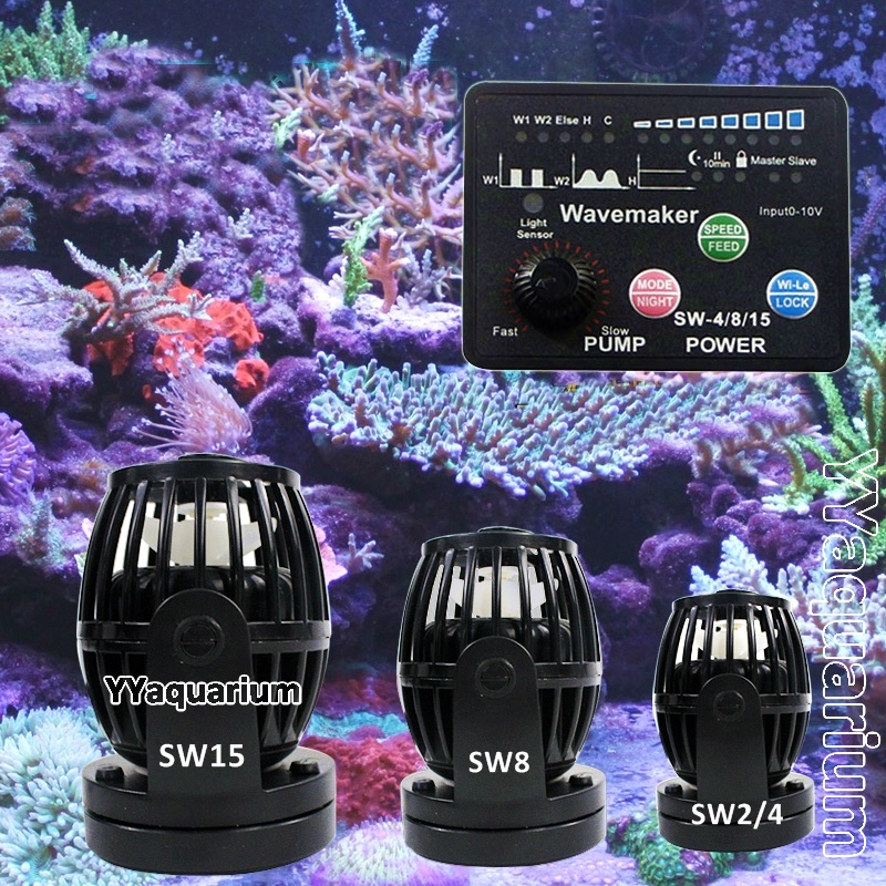 Jebao SW series Wavemaker with smart controller Aquarium Impeller Wave Pump for Fish Reef Marine ...