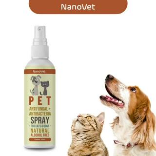 Nanovet Pet Antifungal & Antibacteria Wound Spray for Cat and Dog ...