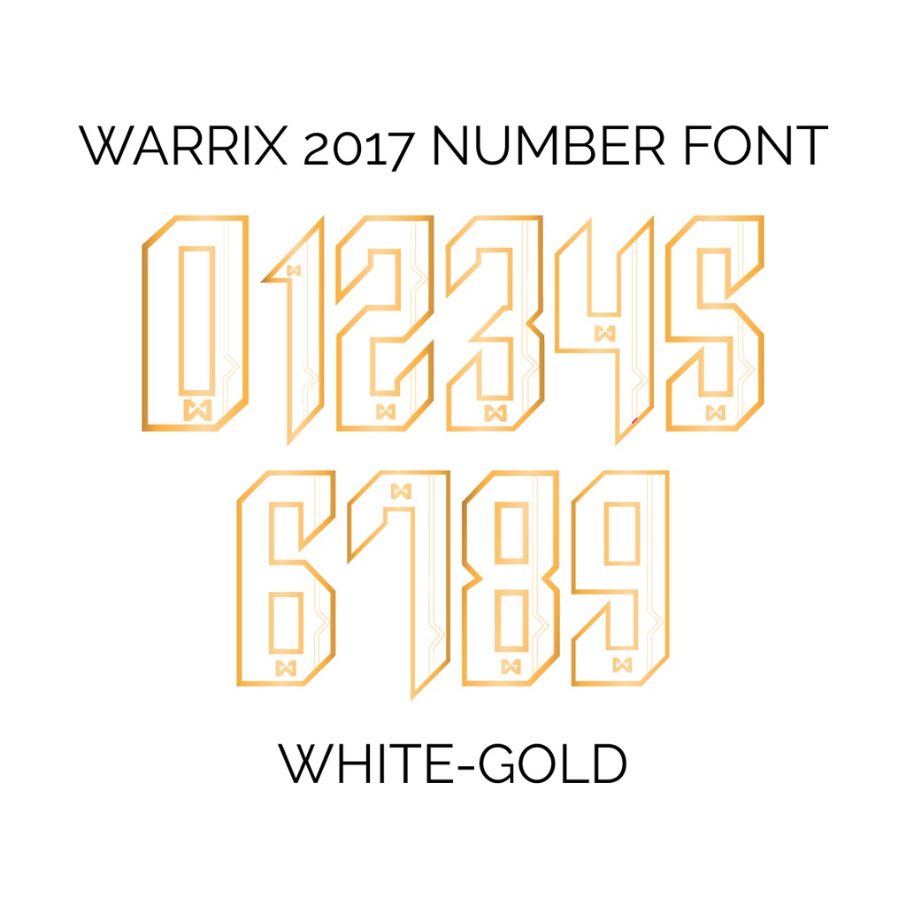Warrix Sports Accessories 2017 Number Font | Shopee Malaysia
