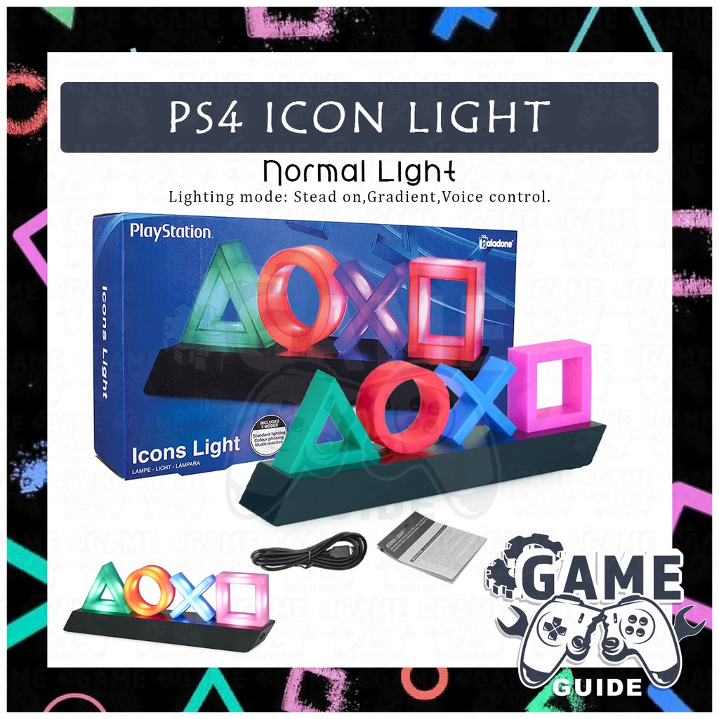 PS4 Icons Light 3 Phase Color Breathing Pulsing Icon Light Lampu Icon ...