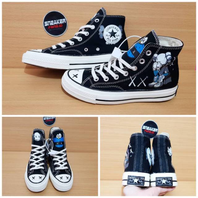 Converse X Kaws CT All Star 70s Black White Shoes | Shopee Malaysia