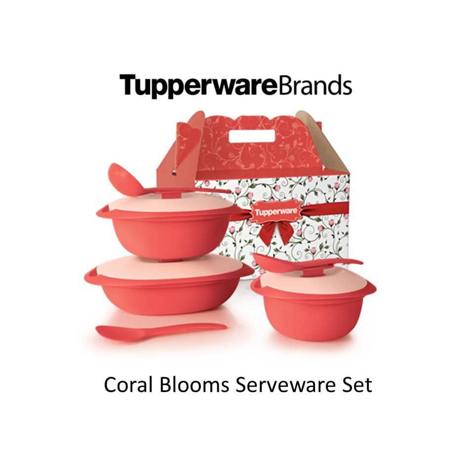 Coral Blooms Serveware - Serving Set Raya Tupperware | Shopee Malaysia