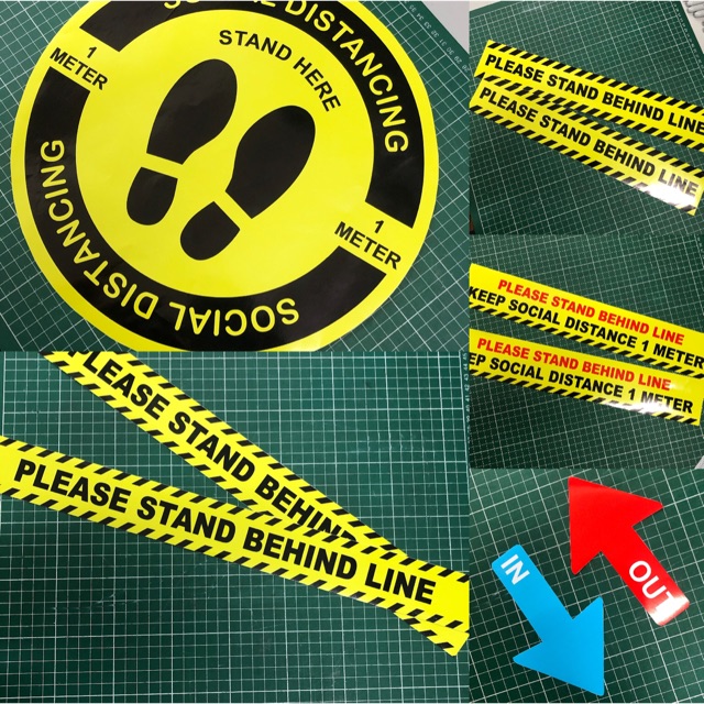 * Fast Delivery* SOP Floor Sticker / Removable Floor Sticker | Shopee ...