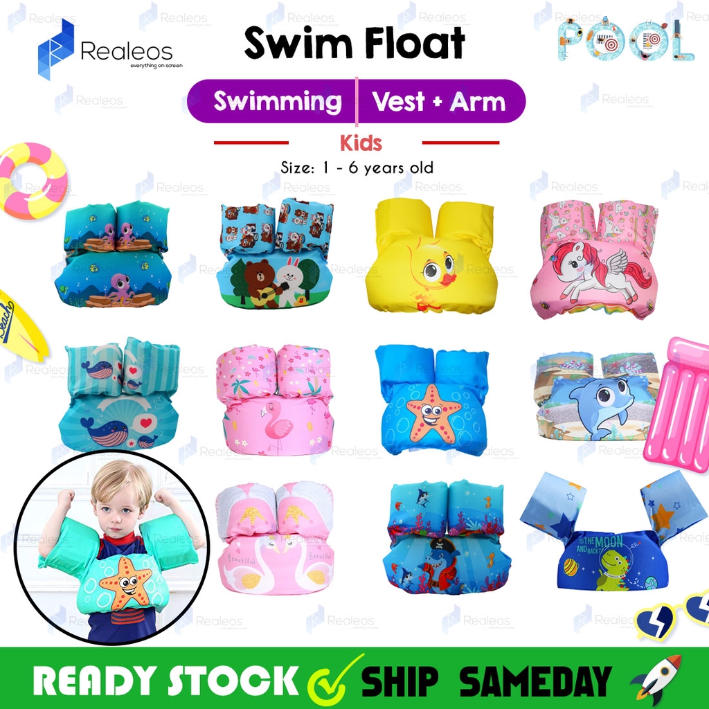 Realeos Kids Safety Swimming Swim Arm Chest Float Vest float Kid float ...