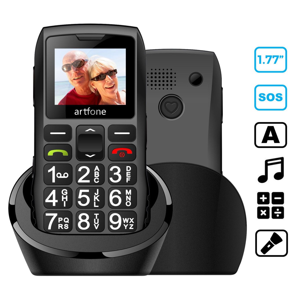 Hand Phone for Elderly SOS call Old Man home cellphone basic cell ...