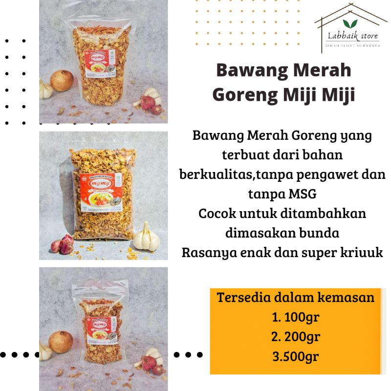 MERAH Miji Miji Crispy Fried Shallots, No Preservatives and No MSG - Teman of mother's dishes ...