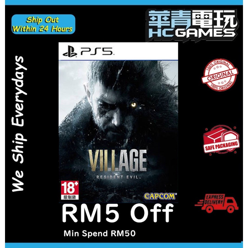 PS5 Resident Evil 8 Village (English-Disc-New Seal) Resident Evil ...