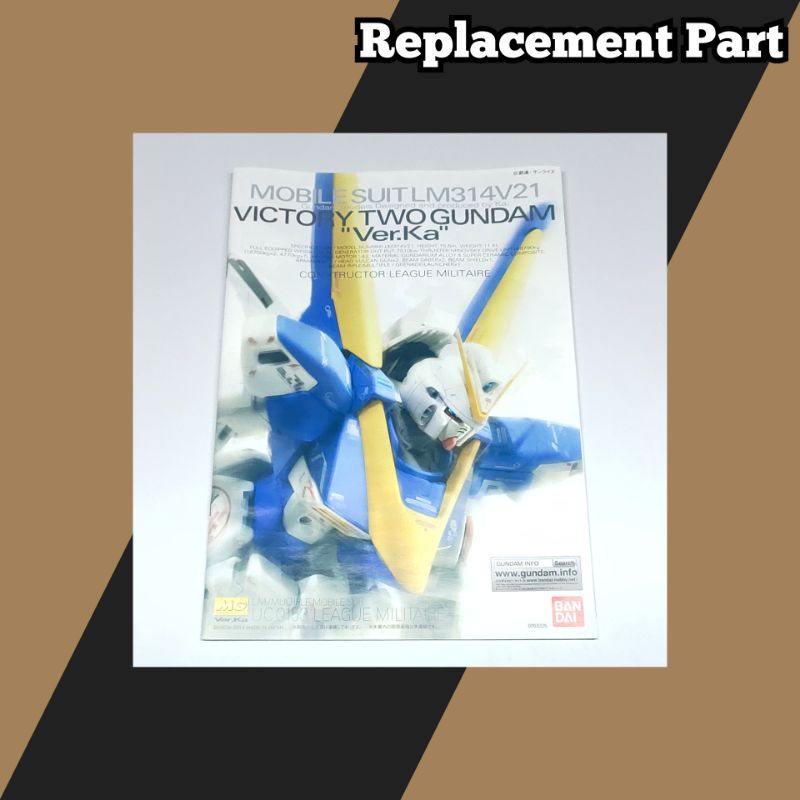 [Ready stock] Bandai MG V2 Victory Two Gundam Ver. Ka Spare Part ...
