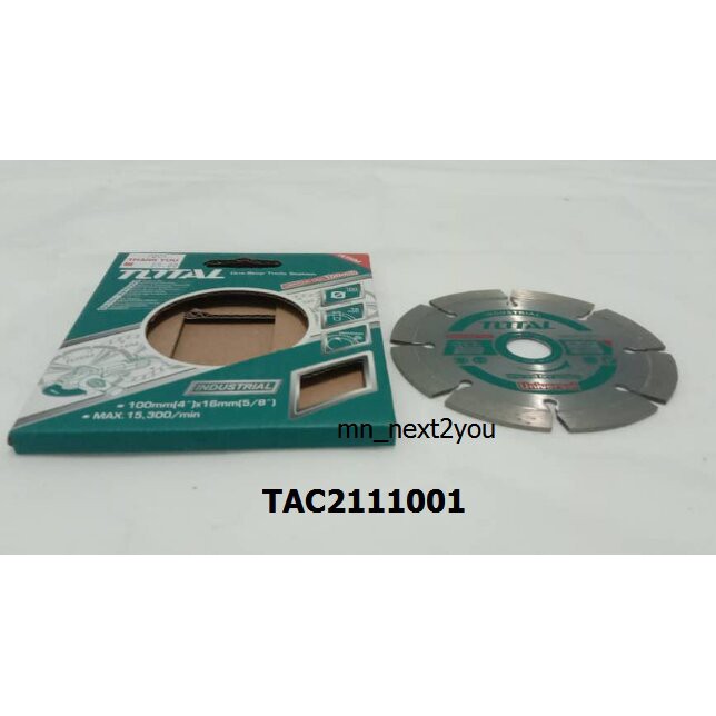 TOTAL TAC2111001 SEGMENT DIAMOND CUTTING DISC-WET/DRY(INDUSTRIAL ...