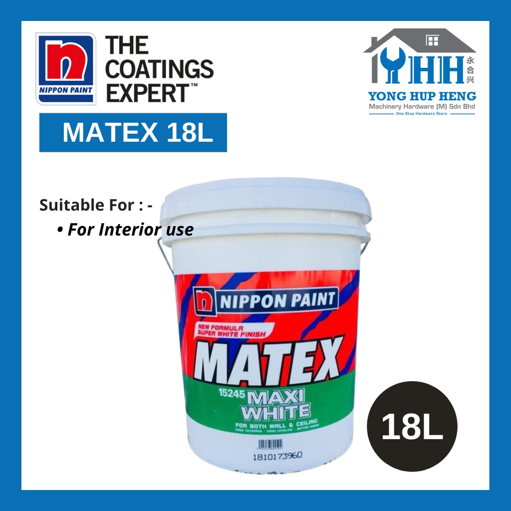 18L Nippon Paint Super Matex White 15245 / 9102 | Shopee Malaysia