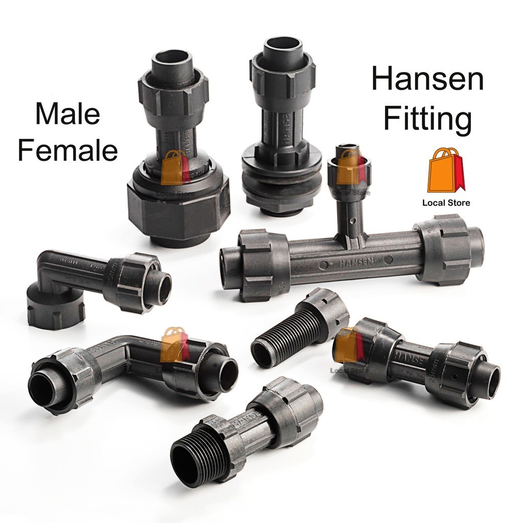 [ 1 UNIT ] Hansen Fitting PT socket elbow tee / V socket female socket ...