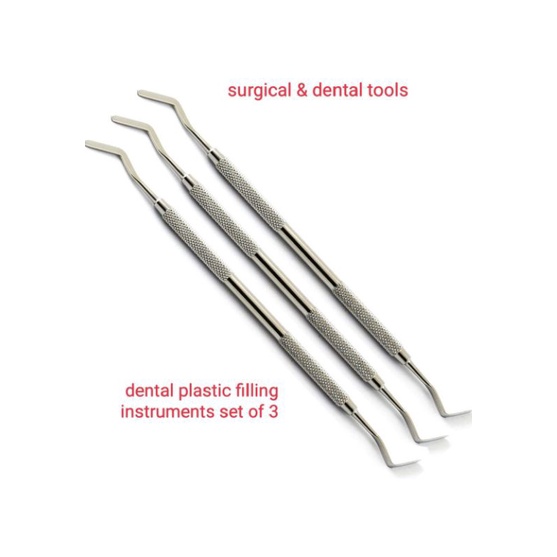 dental plastic filling instruments set of 3 stainless steel | Shopee ...