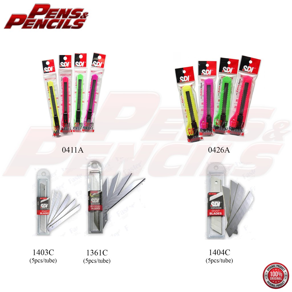 SDI Cutter Knife 0411A 0426A Cutter Blade 1403C 1404C 1361C | Shopee ...