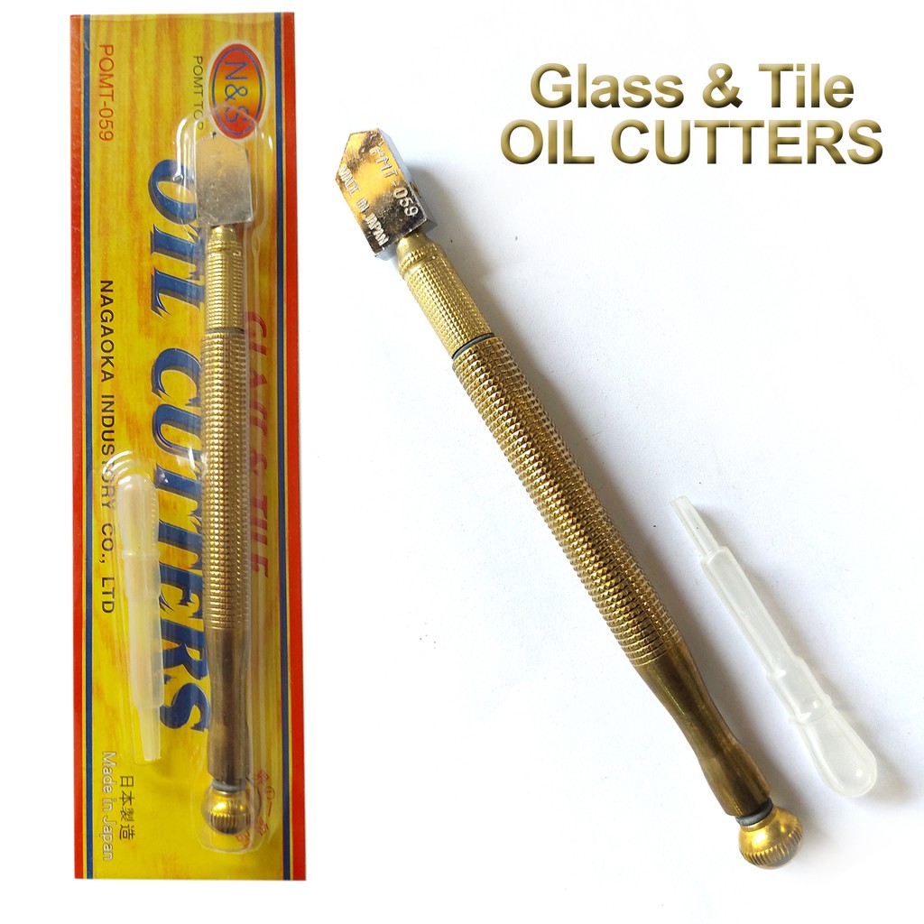 Glass and Tile Oil Cutters with syringe / Diamond Oil Roller Cutter ...