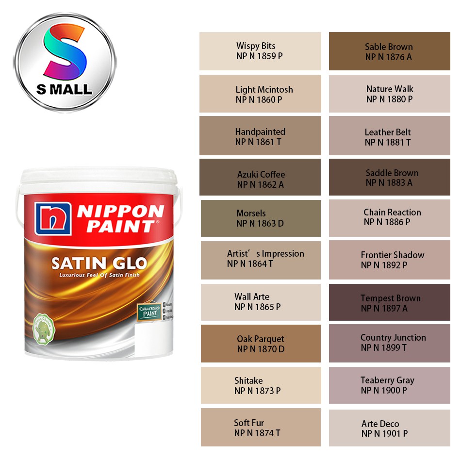(1859-1901) 18L / 15L Nippon Paint Interior Satin Glo Classic Neutral ...